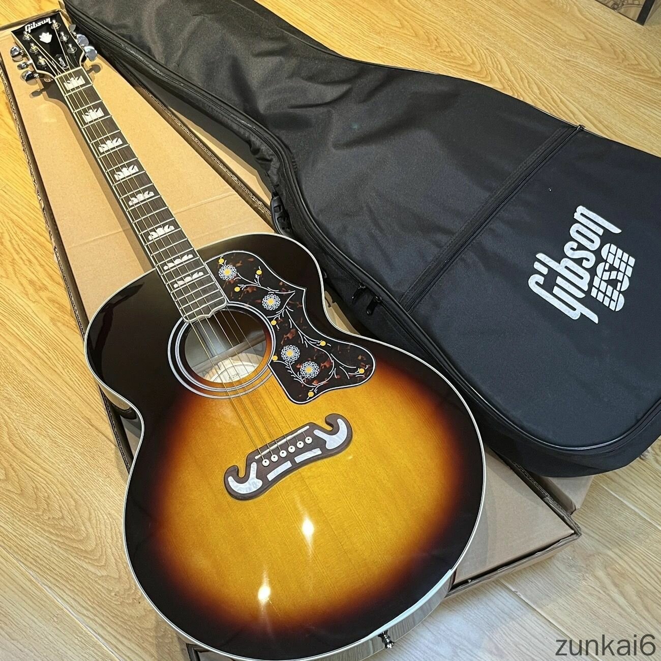 Акустическая гитара gibson sj200 6-струнная, корпус Красное дерево 42"