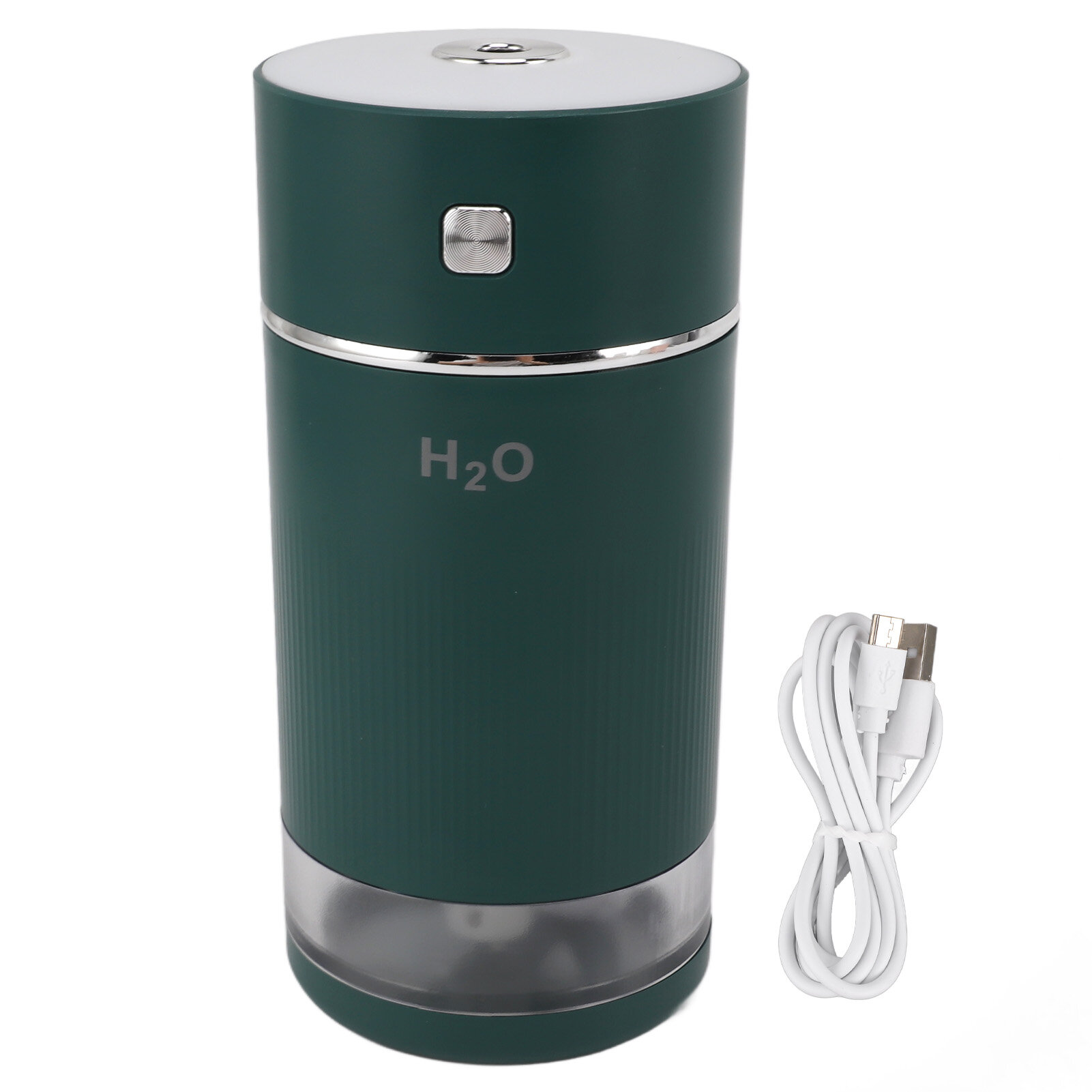 2 в 1 ультразвуковой ароматерапия Увлажнитель USB Портативный мини -увлажнитель 240 мл маленький прохладный туман Увлажнитель с красочным ночным светом для домашнего автомобиля зеленый