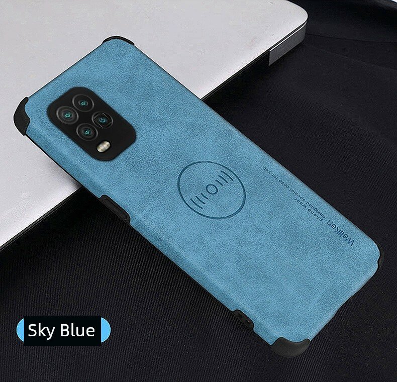 Магнитный крепежный чехол для Xiaomi 10 Youth Edition, небесно-голубой мягкий TPU с защитой от царапин и падений