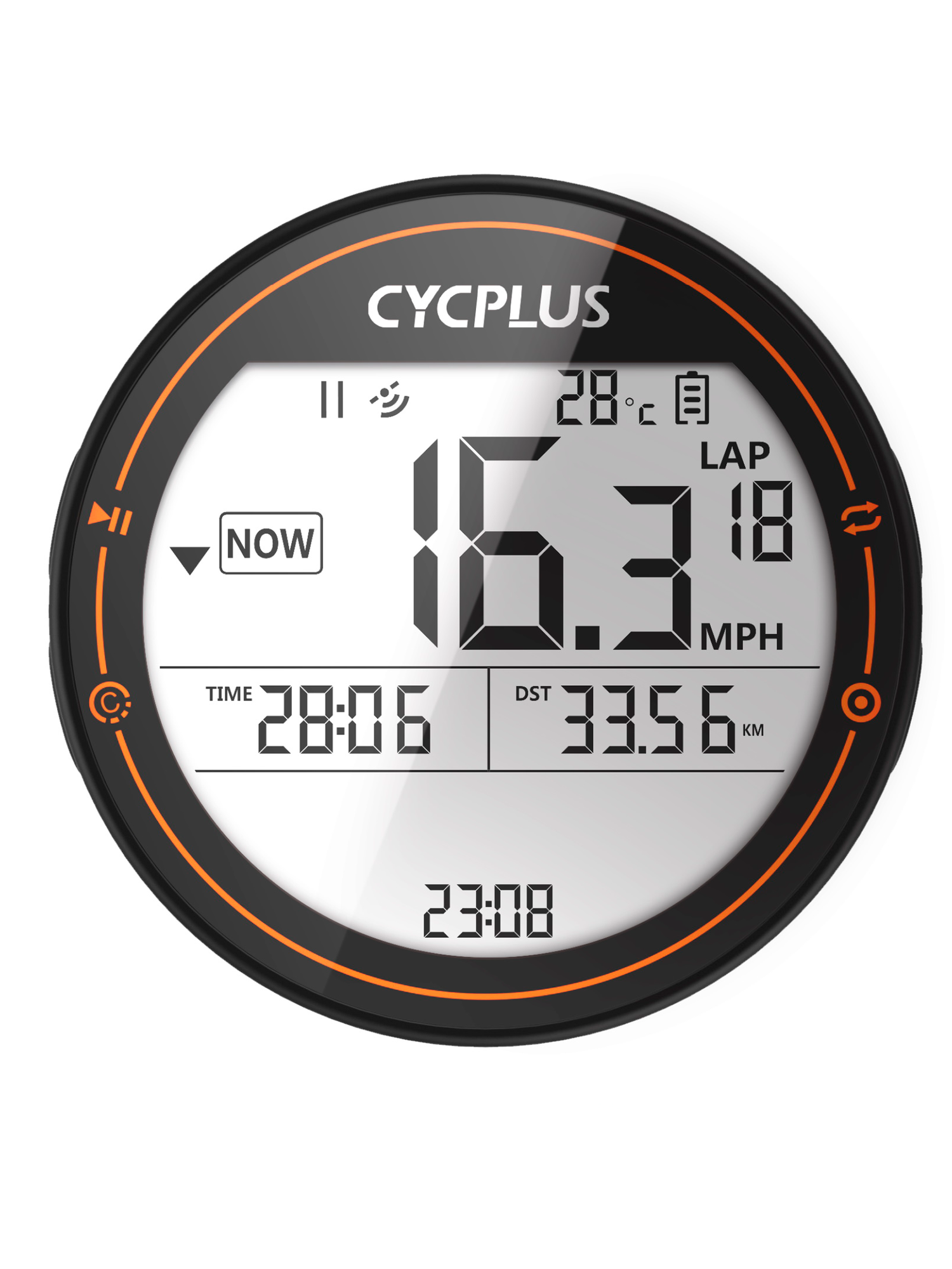 Беспроводной GPS велокомпьютер Cycplus M2, 19 функций (совместим с датчиками: скорости, каденса, мощности, пульса)