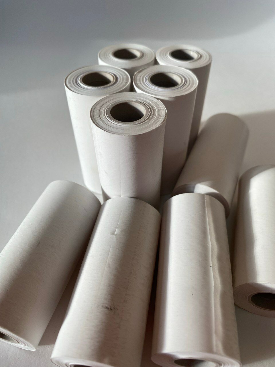 Чековая кассовая лента 57 мм, белая термобумага для кассы терминалов, длина 8 м, 10 рулонов