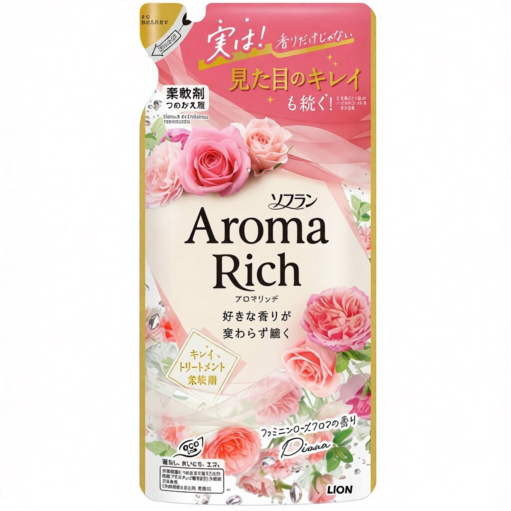 Кондиционер для белья Lion Япония Soflan Aroma Rich Diana, сменный блок, 380 мл
