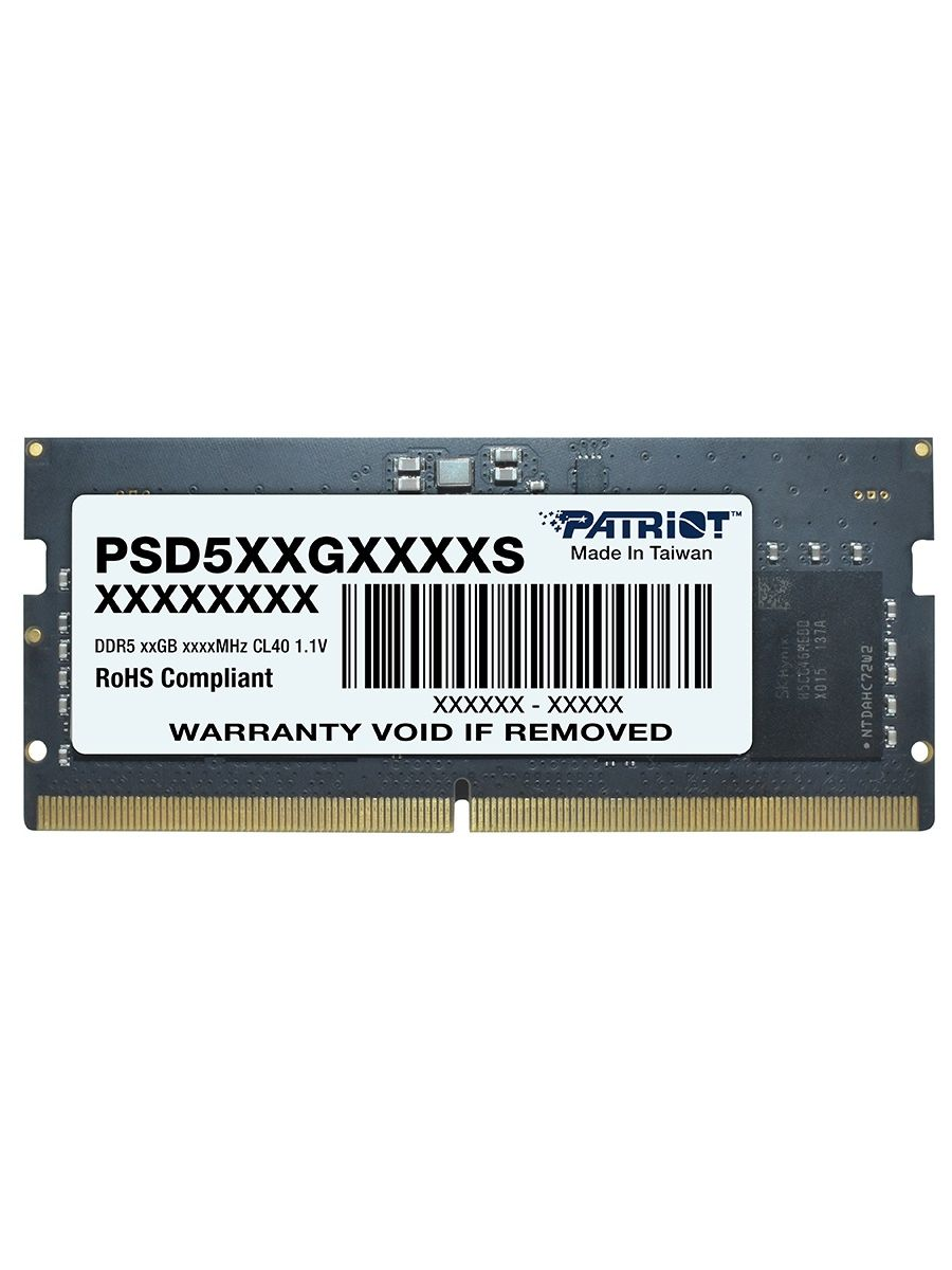 Память DDR5 8GB 4800MHz Patriot PSD58G480041S RTL PC5-38400 CL40 SO-DIMM 260-pin 1.1В single rank RTL