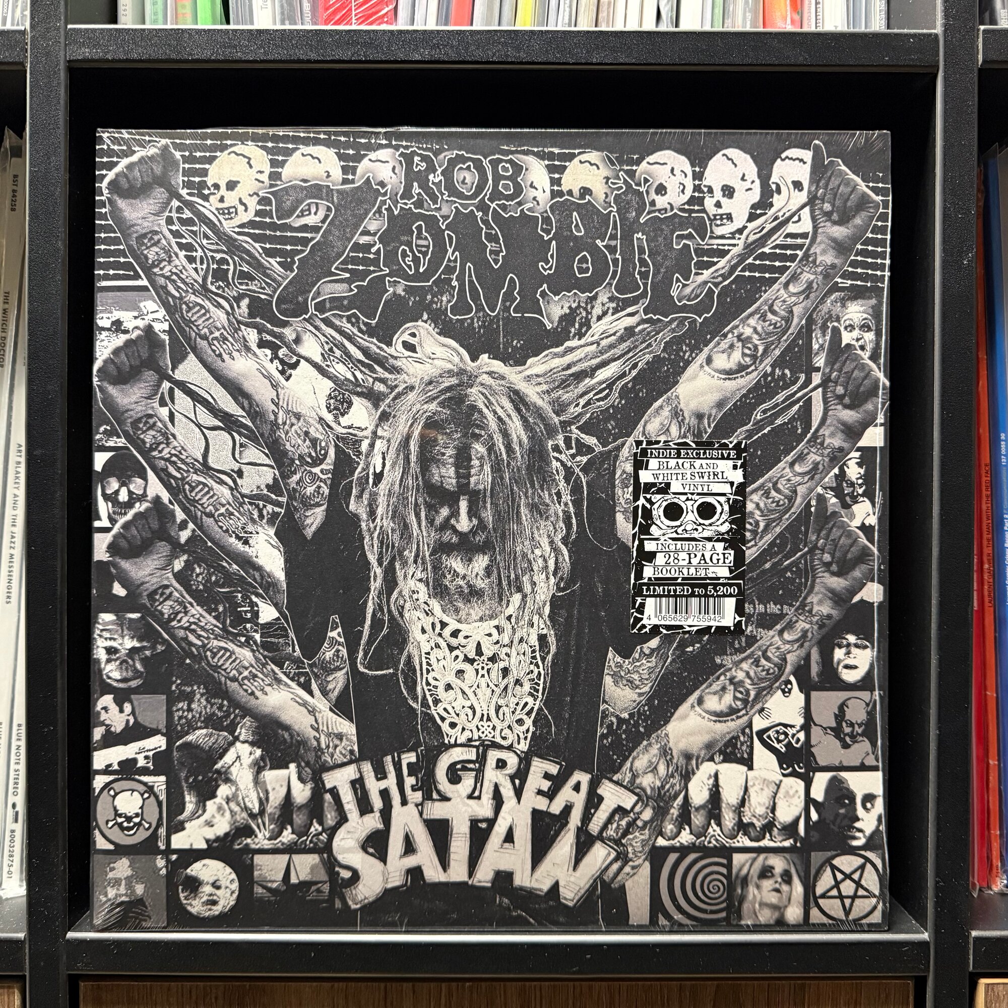 Виниловая пластинка ROB ZOMBIE - The Great Satan (still sealed, limited gatefold black & white swirl vinyl LP (indie exclusive)) LP Винил