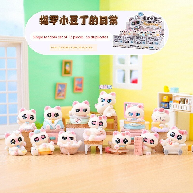 Коллекционная фигурка сиамской кошки Little Bean Daily Blind Box 2025, новая модель, милый плюшевый подарок для девочек