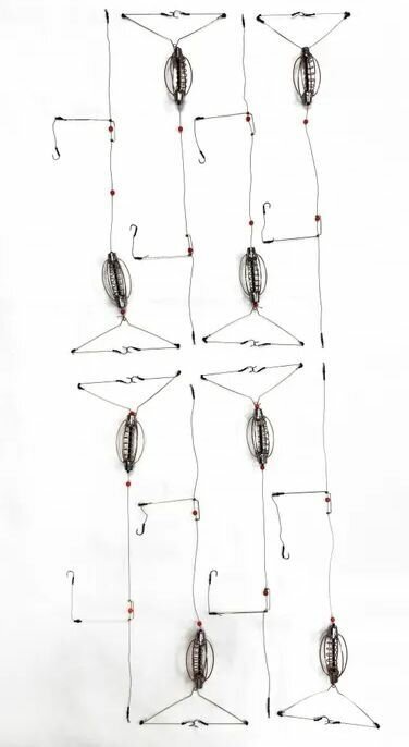 Карповый монтаж со скользящей кормушкой 20гр. 8 шт.