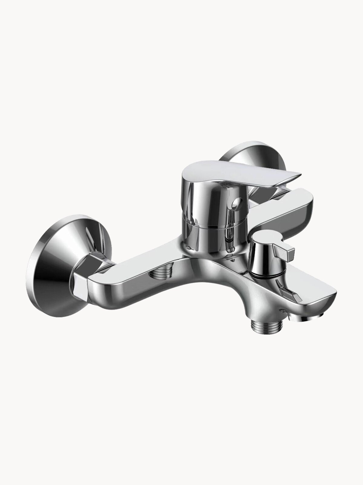 Смеситель для ванны с коротким изливом латунный / гарантия 7 лет / коллекция Spring SG54 с аксессуарами для душа