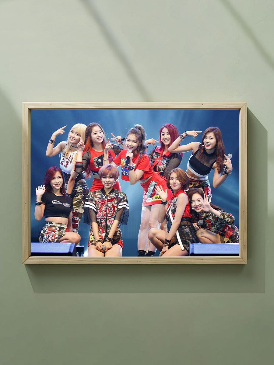 Постер, плакат на стену "TWICE K pop гёрл-группа" 42 см х 29,7 см (А3), Без Рамы