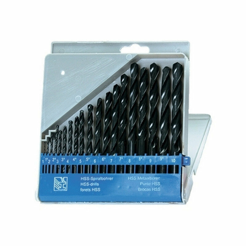 Набор сверл по металлу, 1-10 мм, HSS, 19 шт, пласт. бокс SPARTA (723705), 630430