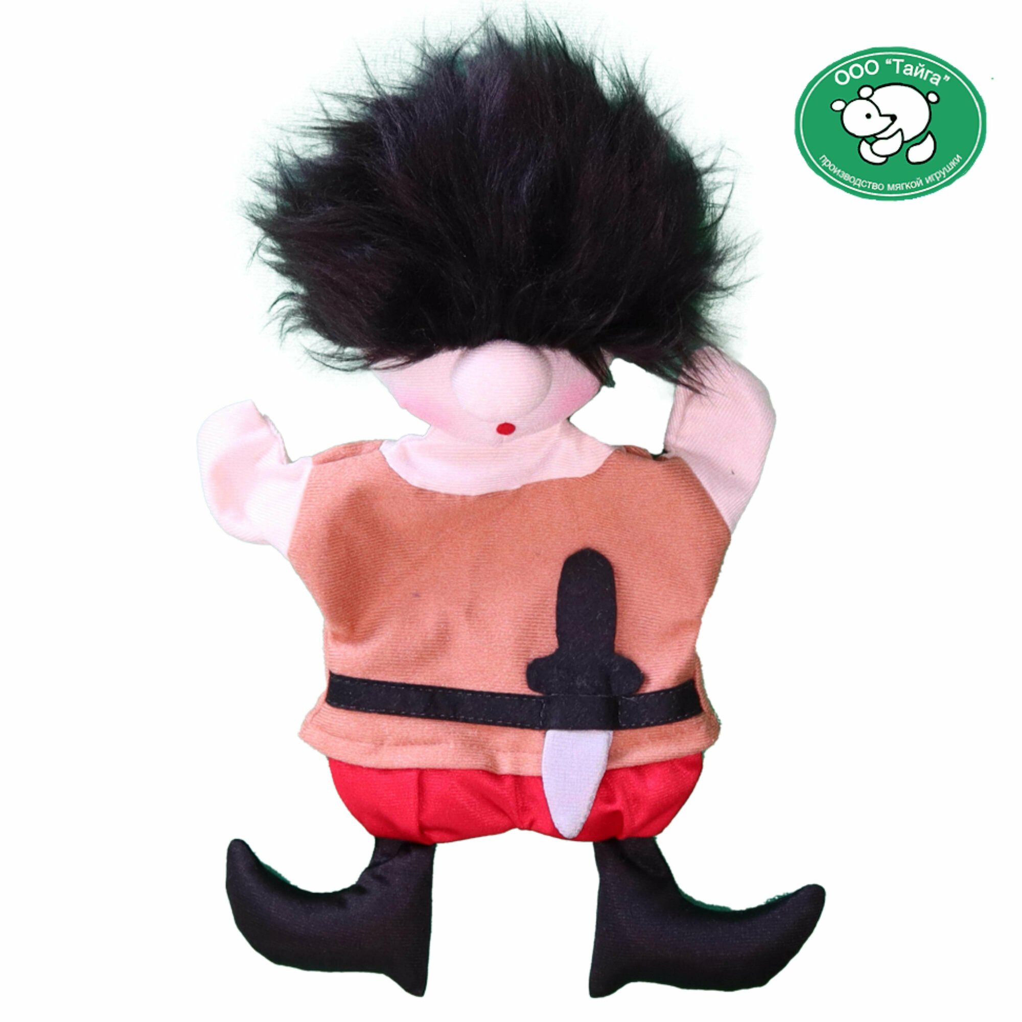 Кукла-перчатка "Тайга" для домашнего кукольного театра на руку "Разбойник первый" (персонаж из сказки "Бременские музыканты")