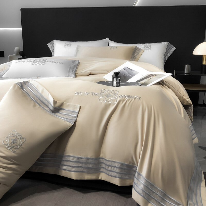 Комплект постельного белья Miss deer "Вивиан Лайт", 4 предмета, ледяной шелк