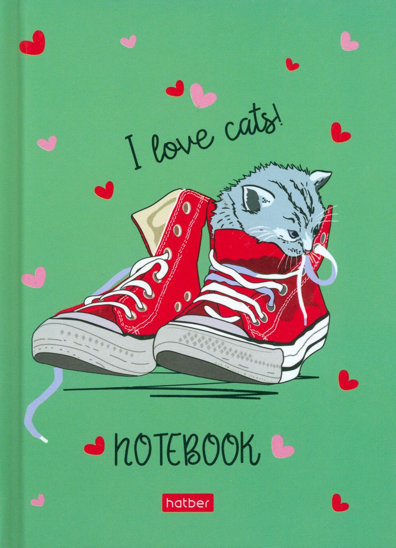 Бизнес-блокнот Любить кота, 80, А6, клетка