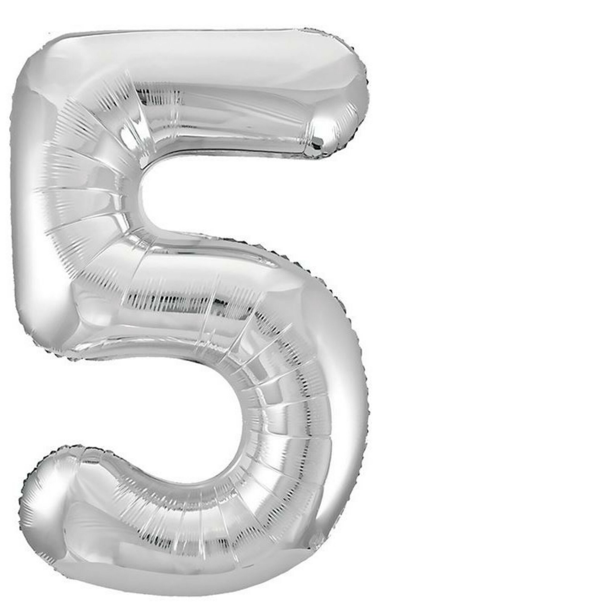 Шар ненадутый К цифра 5 40" Silver