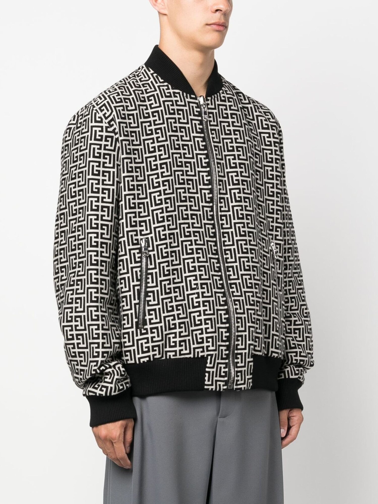 Куртка BALMAIN, размер 48, black/black — фото 1