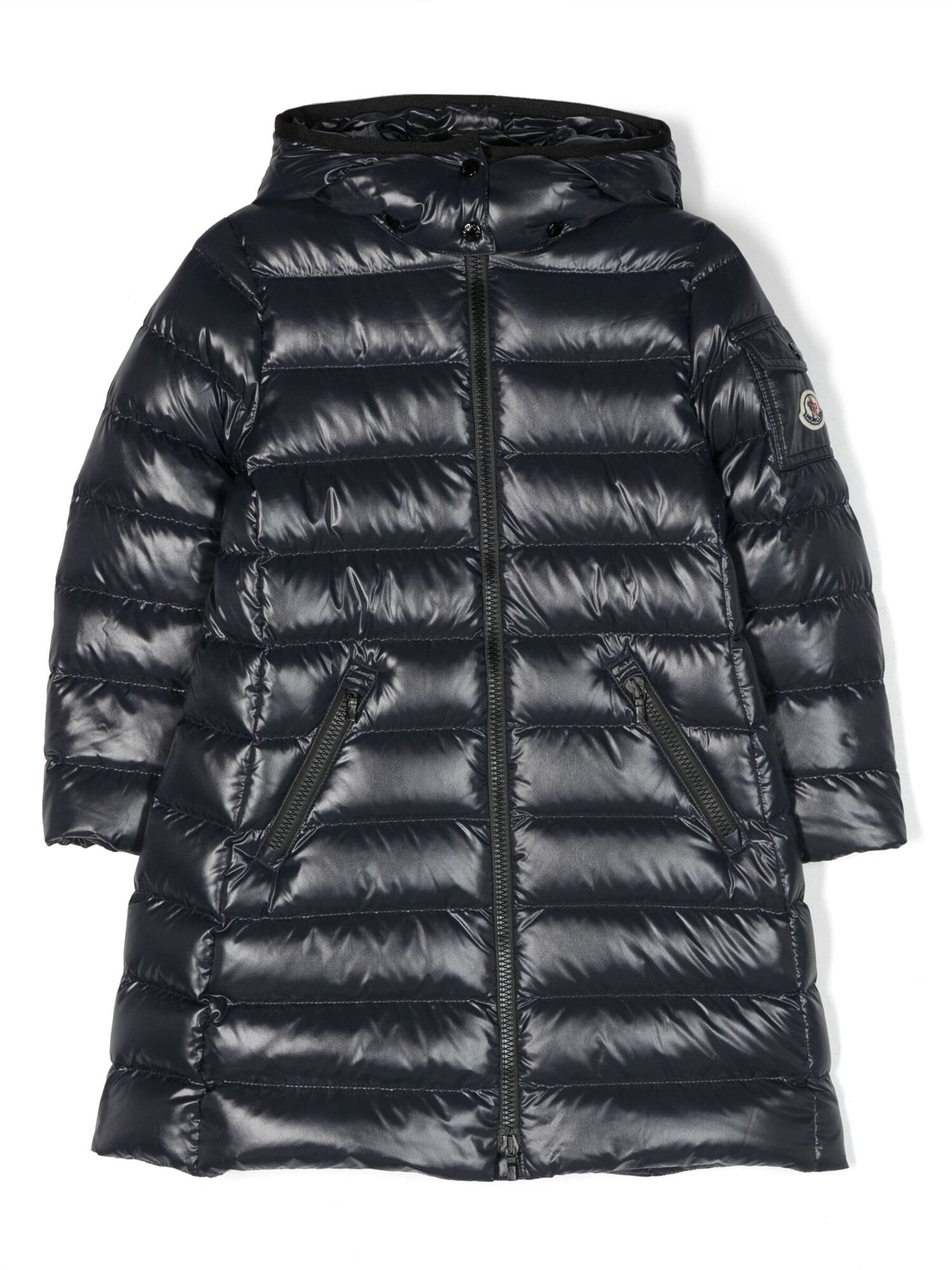 Пуховик Moncler, размер 6 лет, синий