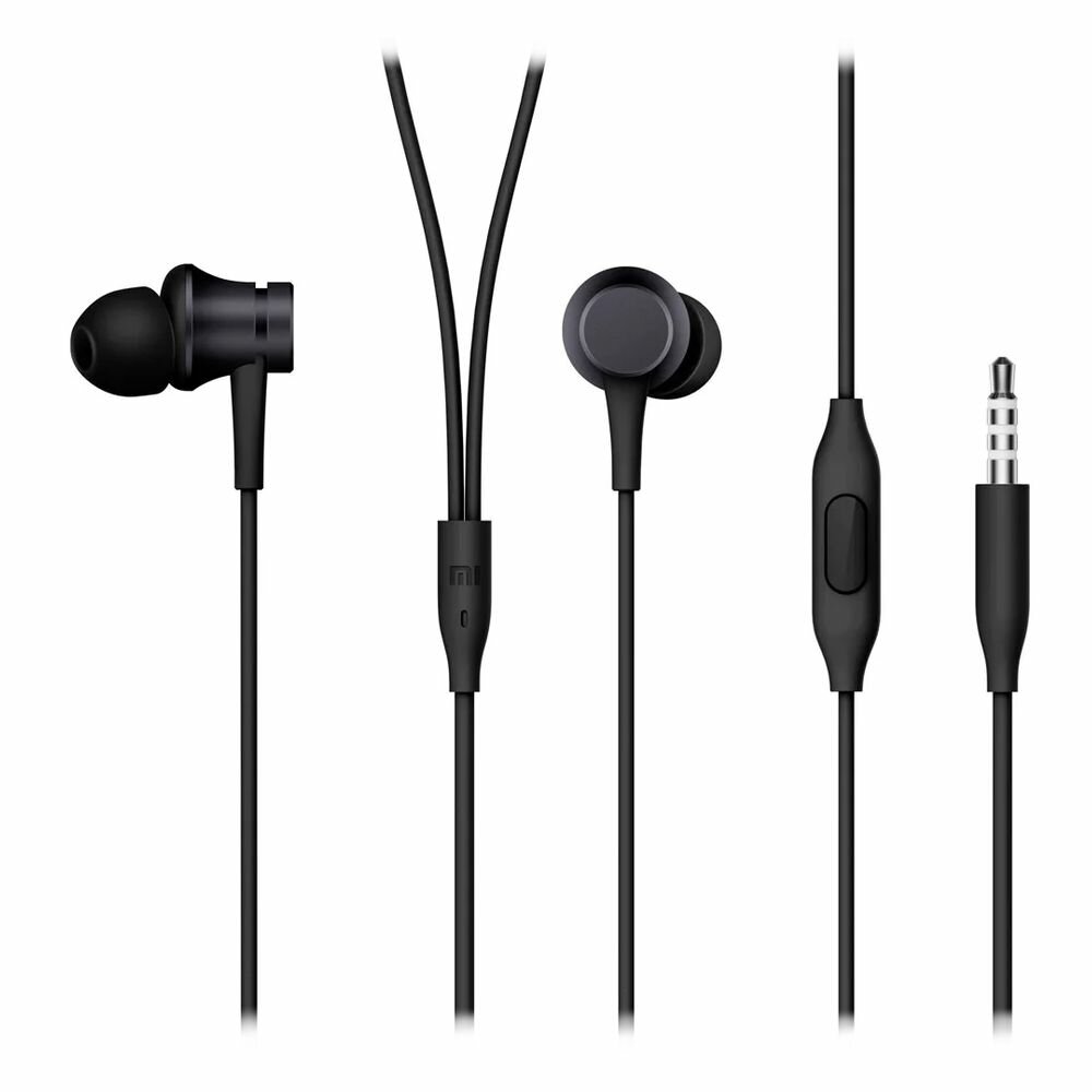 Наушники Xiaomi Проводные наушники с микрофоном Xiaomi Mi In-Ear Headphones Basic Black / Mi Piston Fresh Matte Black HSEJ03JY (ZBW4354TY) (522184) уц-3-11