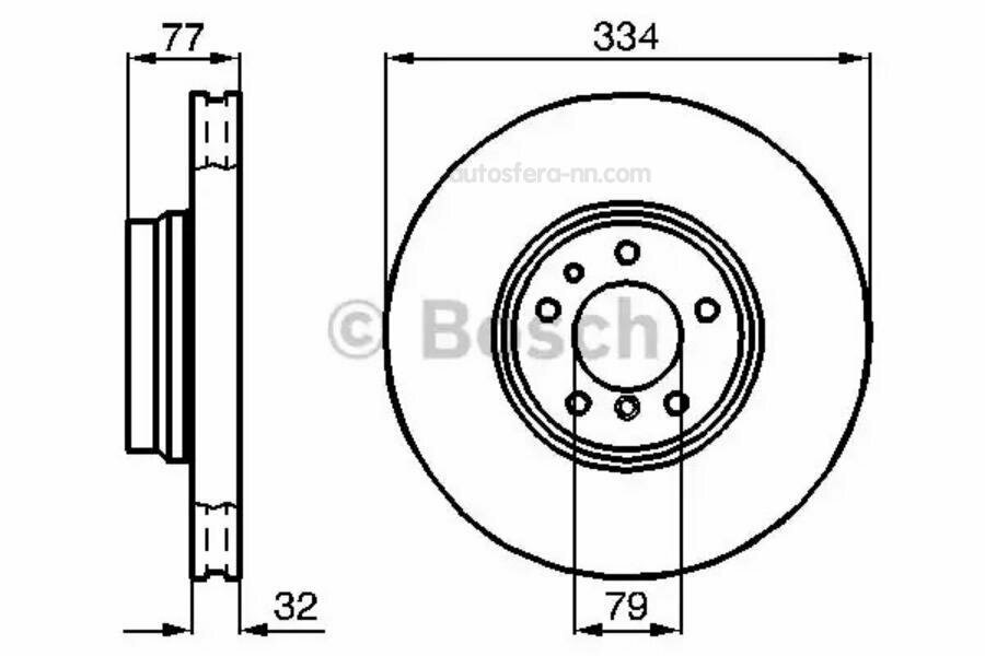 BOSCH 0986478623 Тормозной диск BMW 7 E38 740d/750i/Li 94-03 F