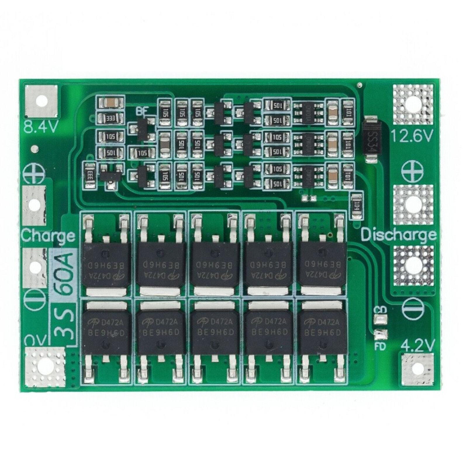 Контроллер заряда BMS 3S 60А с балансиром