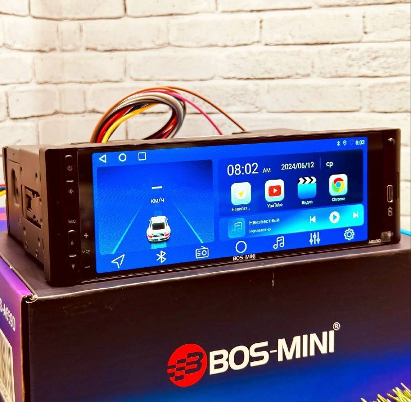 Автомагнитола Android BOS Mini 659, 4/64 GB, Carplay, Bluetooth, Wi-Fi, AUX, USB