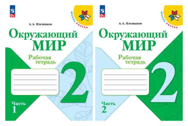 Просвещение А. А. Плешаков. Окружающий мир. Рабочая тетрадь. 2 класс. В 2-х ч. Школа России