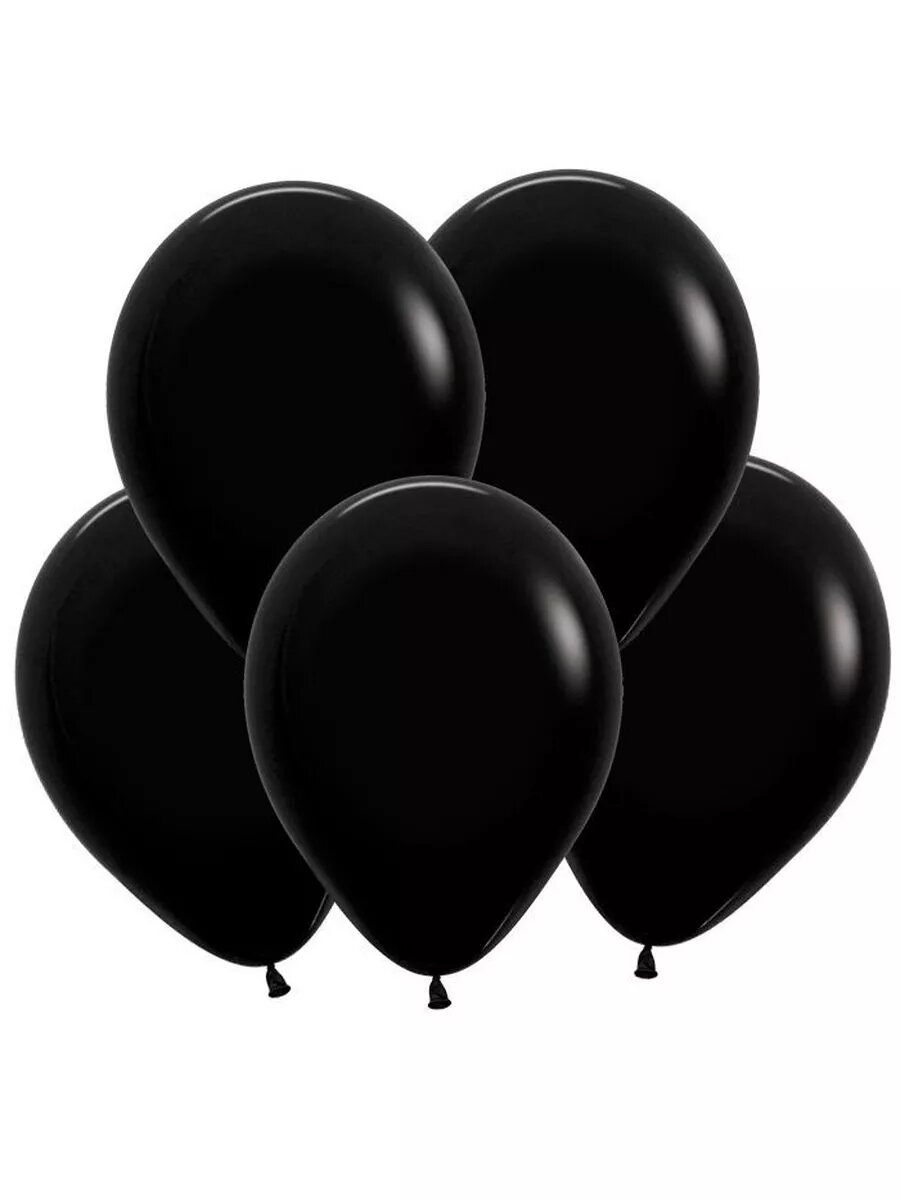 Черный, Пастель / Black, латексный шар (18"/46 см ) 25 шт. / SEMPERTEX, Колумбия