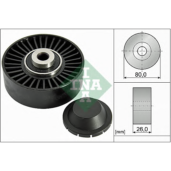 INA 532037020 (0066847 / 0340505SX / 03446) ролик промежуточный поликлинового ремня alfa romeo