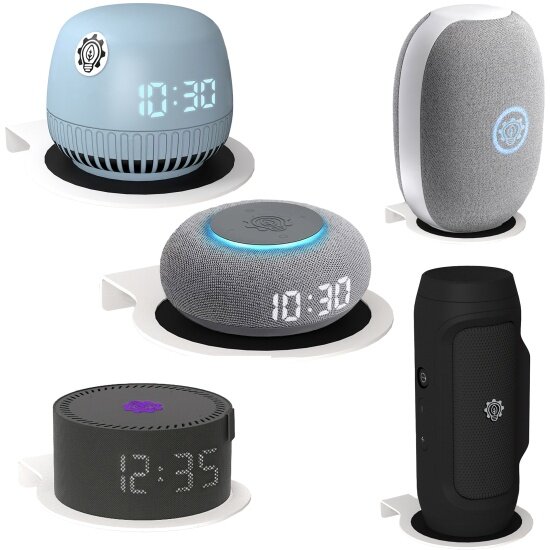 Кронштейн универсальный Embodiment для колонок и акустики, настенный с нескользящим основанием, белый