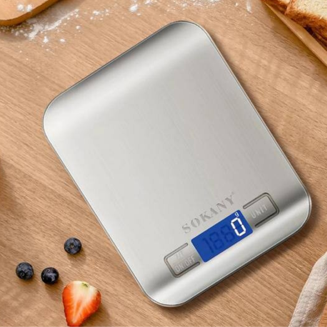 Электронные кухонные весы с платформой из стали от 1г до 5 кг