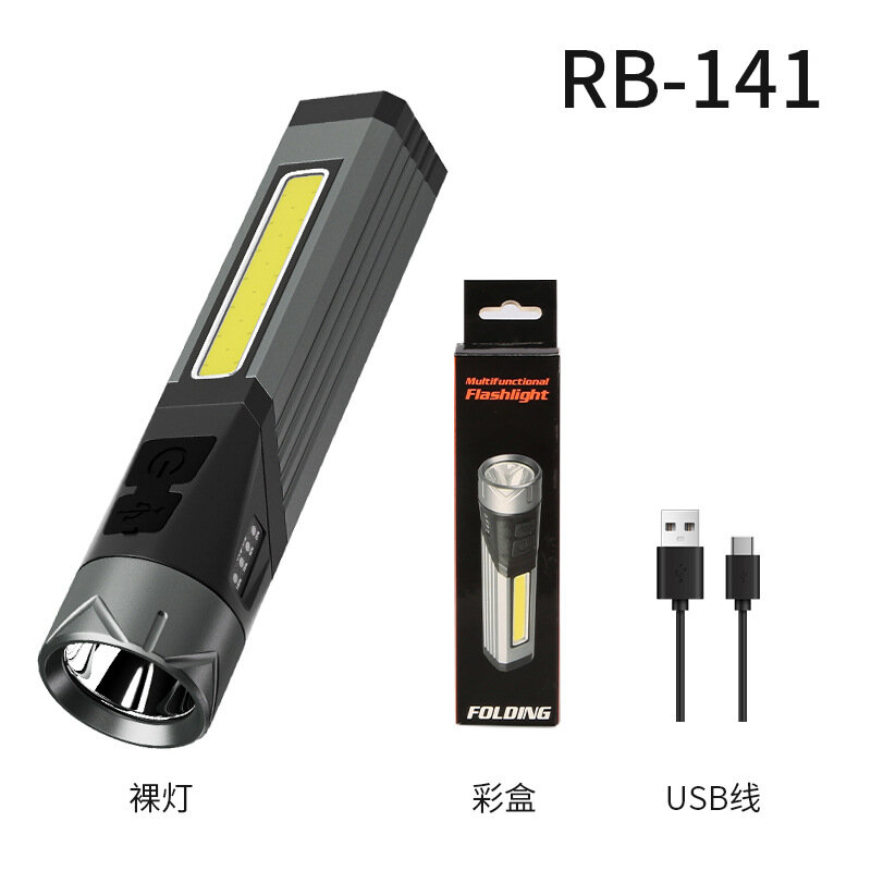 Трансграничный новый многофункциональный 90 градусов угловой фонарик рабочий свет type зарядный ремень магнит COB