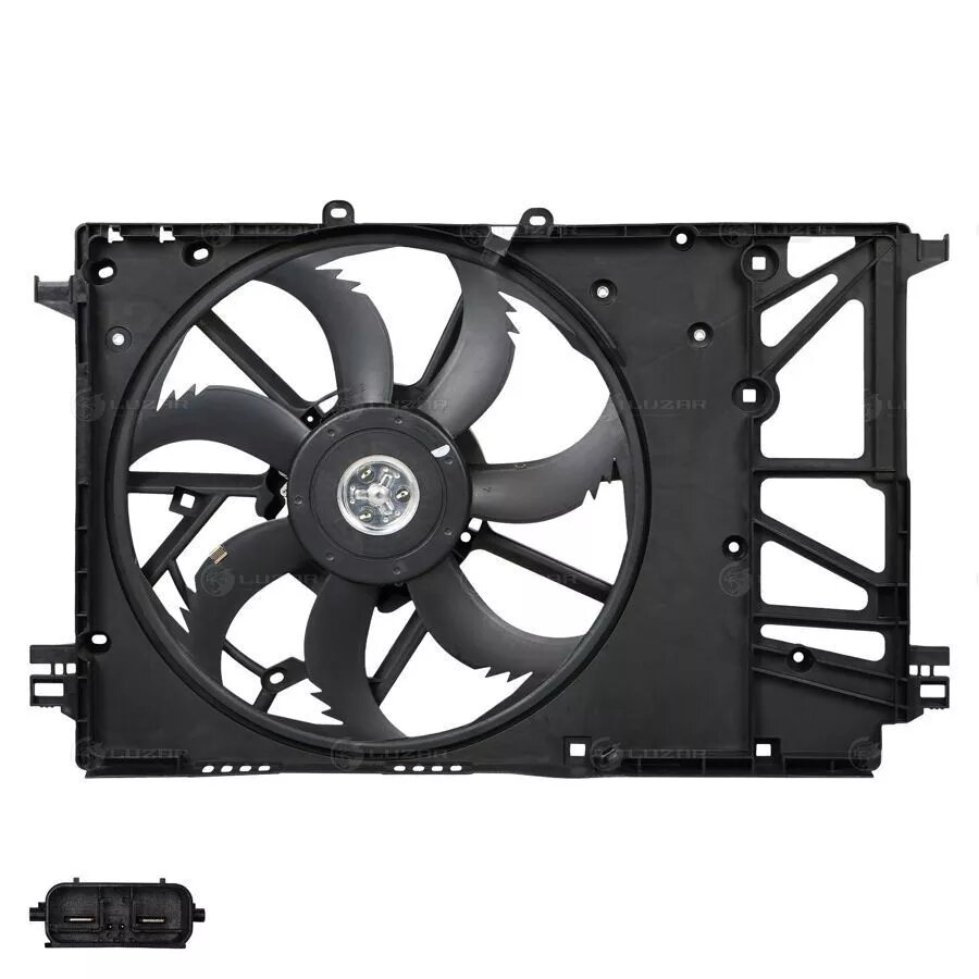 Мотор охлаждения Toyota Camry (XV70) (18-)/RAV4 (XA50) (19-) 2.5i/3.5i с кожухом (LUZAR)