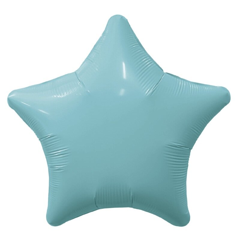 Фольгированный шар Agura звезда, цвет аквамарин, размер 19 дюймов, для гелия и воздуха