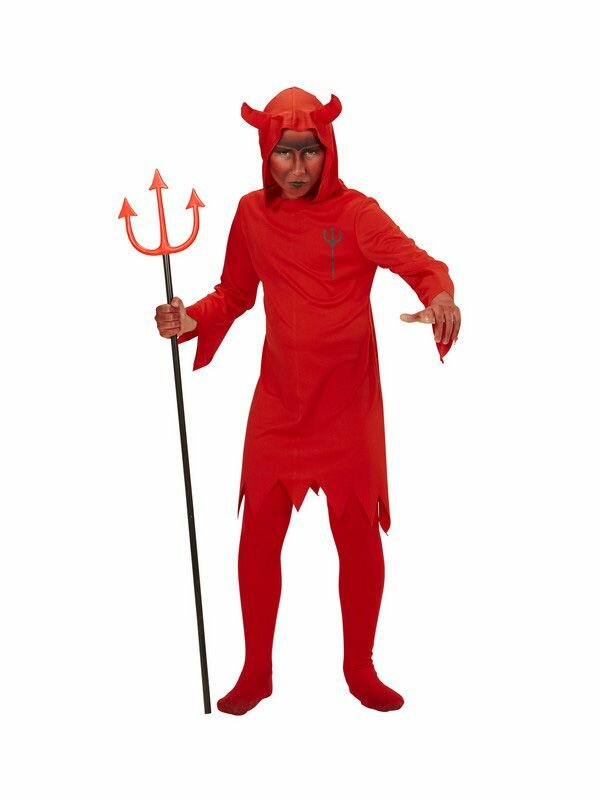 Накидка с капюшоном WIDMANN 'Дьявола', на Хэллоуин, красная, 158 размер