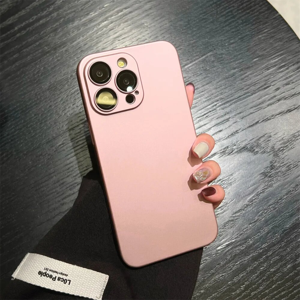 Оригинальный матовый прочный пластиковый чехол для iPhone 17, Air 16, Розовый, Pink, For iPhone 15