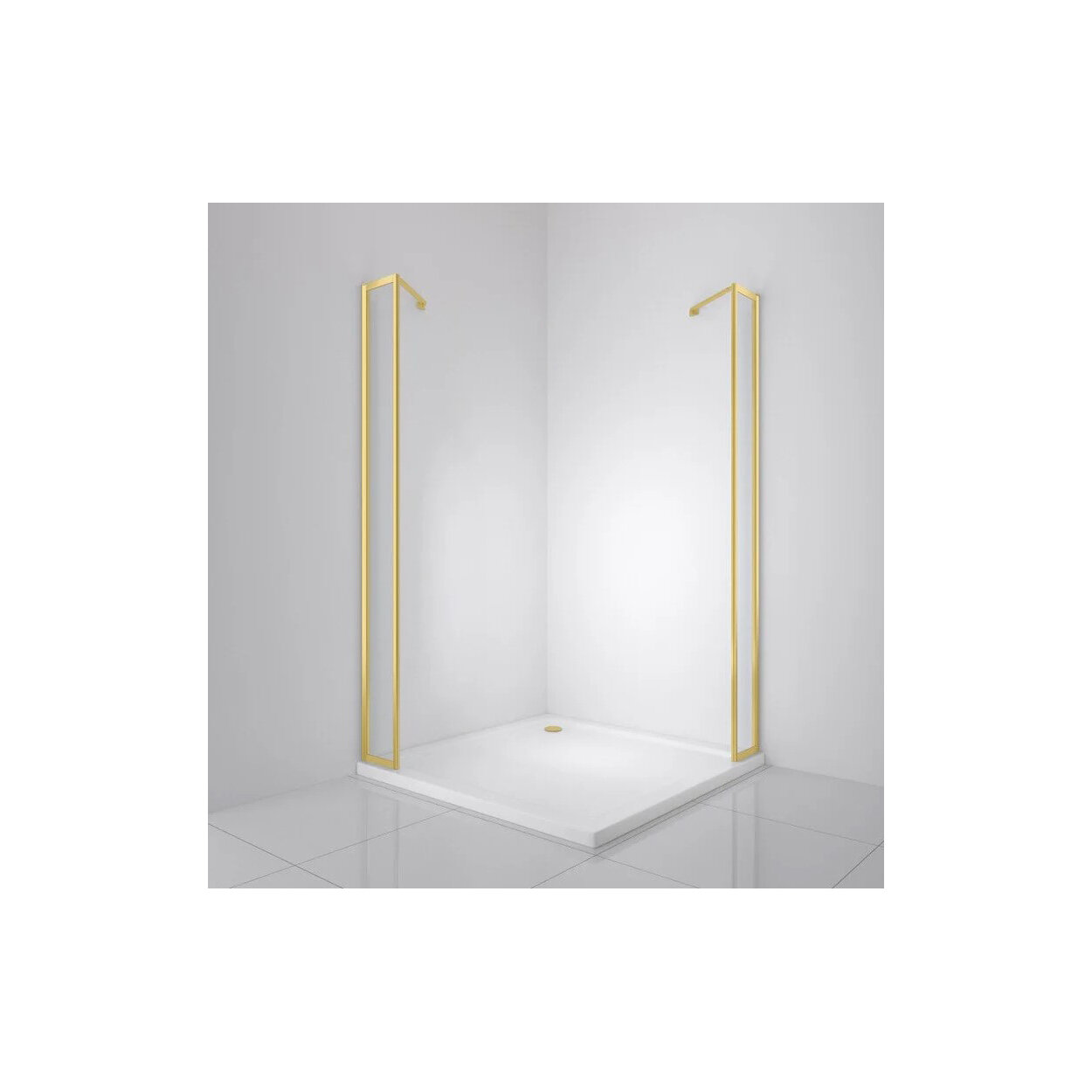 Боковая панель BelBagno (Бельбагно) LUCE-20-FIX-C-ORO золото, стекло прозрачное 6 мм (1950х200)