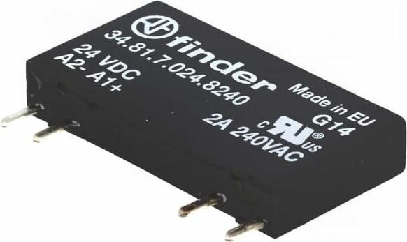 Реле FINDER 34.81.7.024.8240 полупроводниковое Uупр 16 до 30ВDC 2А 12-240ВAC -20 до 60 град. C 1шт