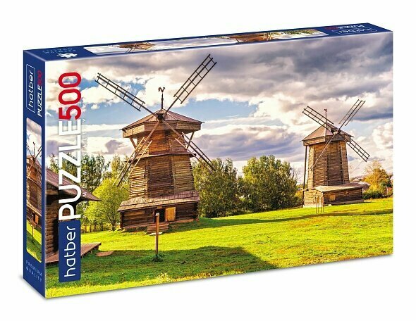 Пазлы 500 деталей. Ветряные мельницы (Premium) 500ПЗ2_31591, (Хатбер-М)