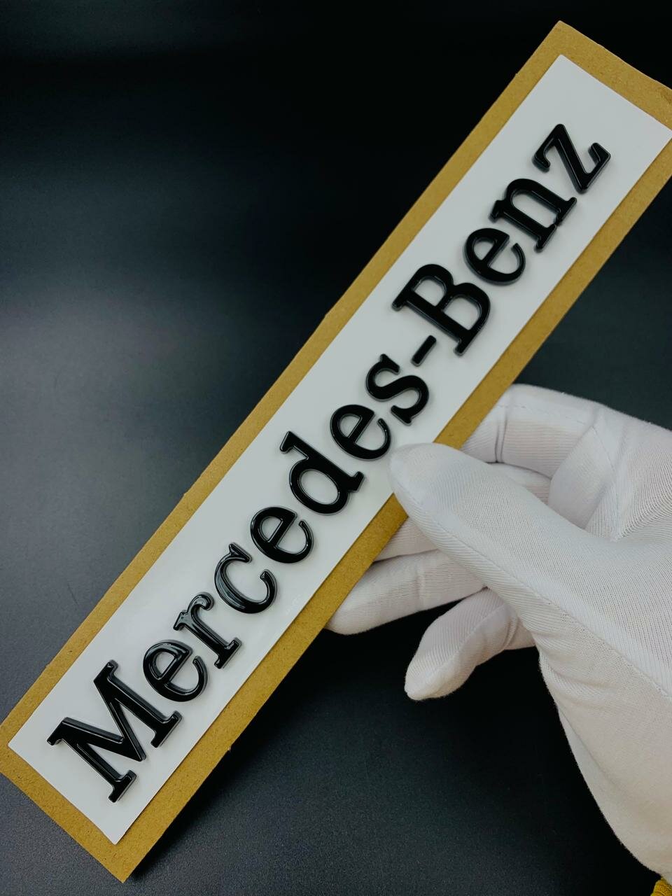 Эмблема для Mercedes-Benz / Значок шильдик на крышку багажника Мерседес-Бенц (длина 225мм)