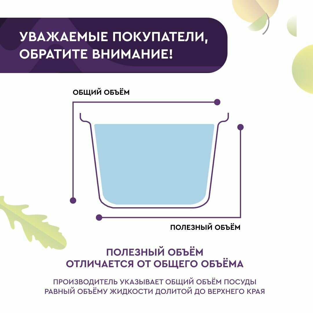 Набор пищевых контейнеров для еды из жаропрочного стекла ELEY 3 штуки: 390 мл, 640 мл и 970 мл ELSTP002B