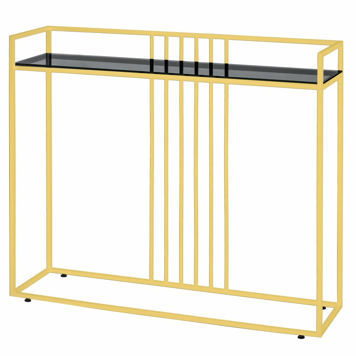 Консольный столик, туалетный столик сеул 990х875х280мм (золото/стекло серое графит)