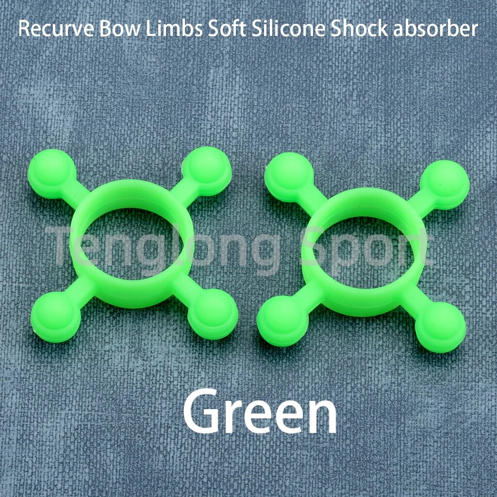 Силиконовые амортизаторы для лука 2 шт Зеленый, Green