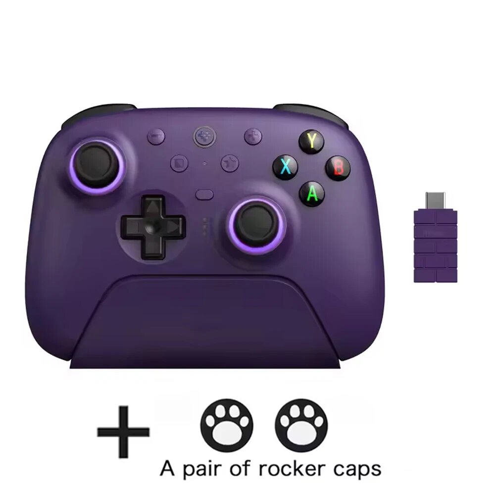 Новый беспроводной контроллер 8BitDo Ultimate 2, геймпад с 8-скоростной эксклюзивной технологией, джойстики с RGB-подсветкой TMR для ПК Android