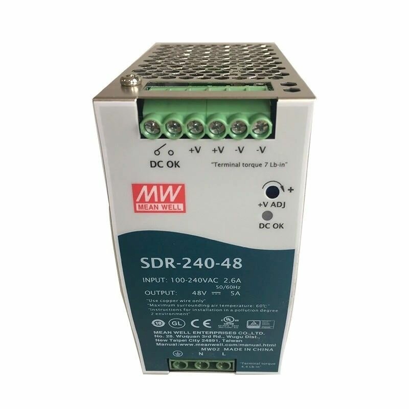 Источник питания AC-DC на DIN-рейку Mean Well SDR-240-48