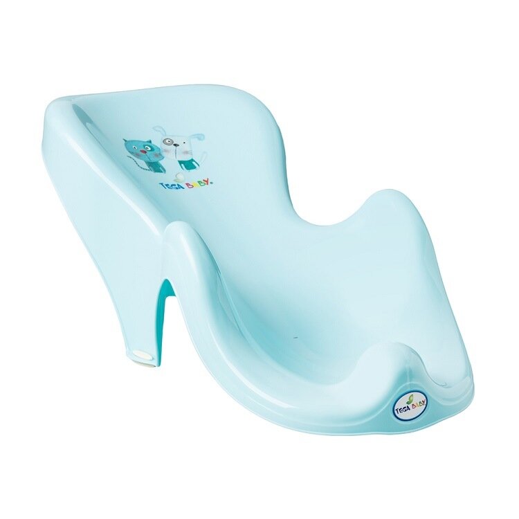 Горка для купания Кот и Пес Голубая Tega Baby антискользящая