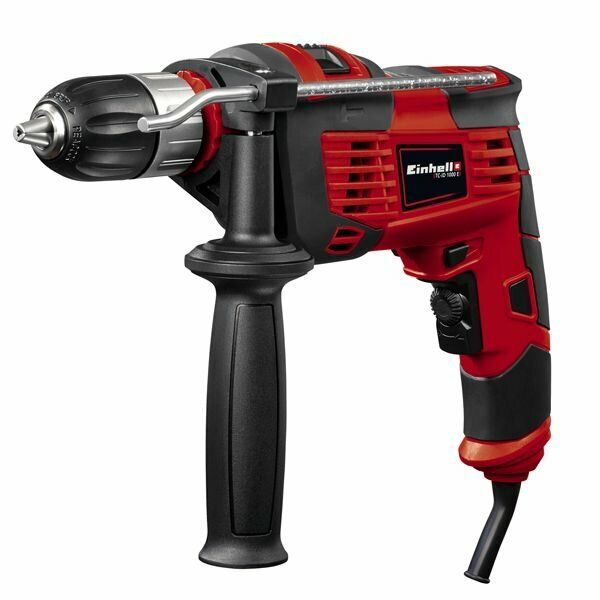 Ударная дрель Einhell TC-ID 1000E kit, 1010Вт, быстрозажимной патрон