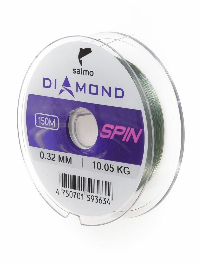 Леска монофильная для летней рыбной ловли Salmo Diamond SPIN 150/032 упаковка из 10 штук