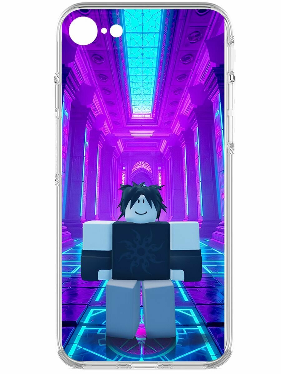 Чехол-накладка Krutoff Clear Case Roblox-Форсакен Ту Тайм (Forsaken Two Time) для iPhone 7/8/SE 2020 с защитой камеры