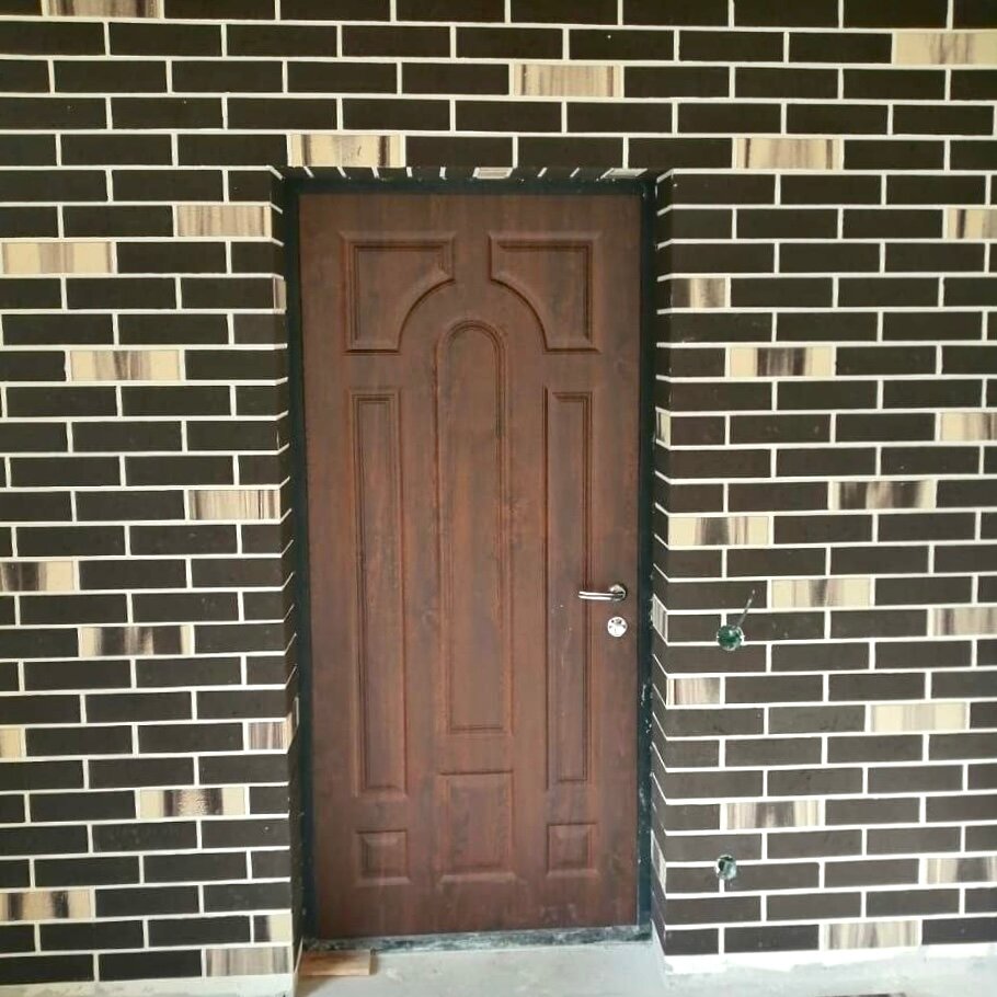 Гибкая Клинкерная плитка для фасадов и внутренней отделки "Хаки", фактура-F1, размер 250х80х5мм