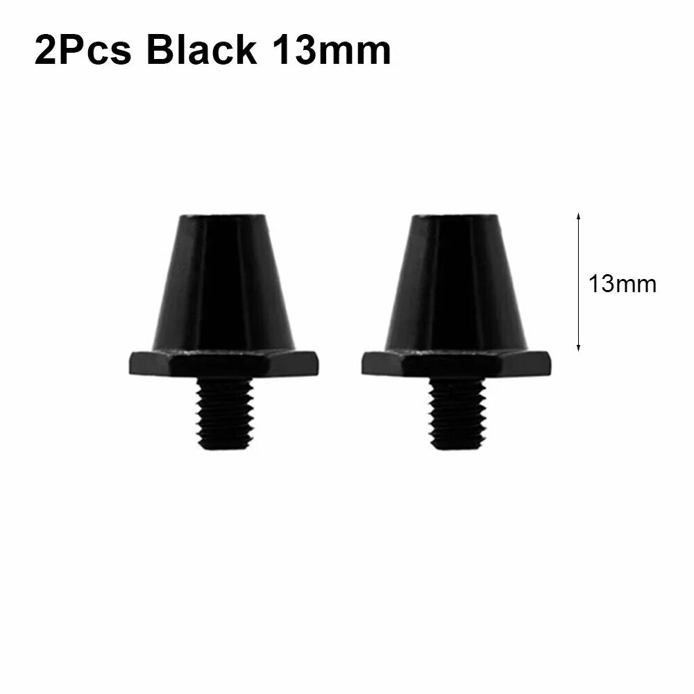 2 шт. черные/серебристые алюминиевые шипы для футбольных бутсов 11/13 мм М5 Черный, 2Pcs Black 13mm