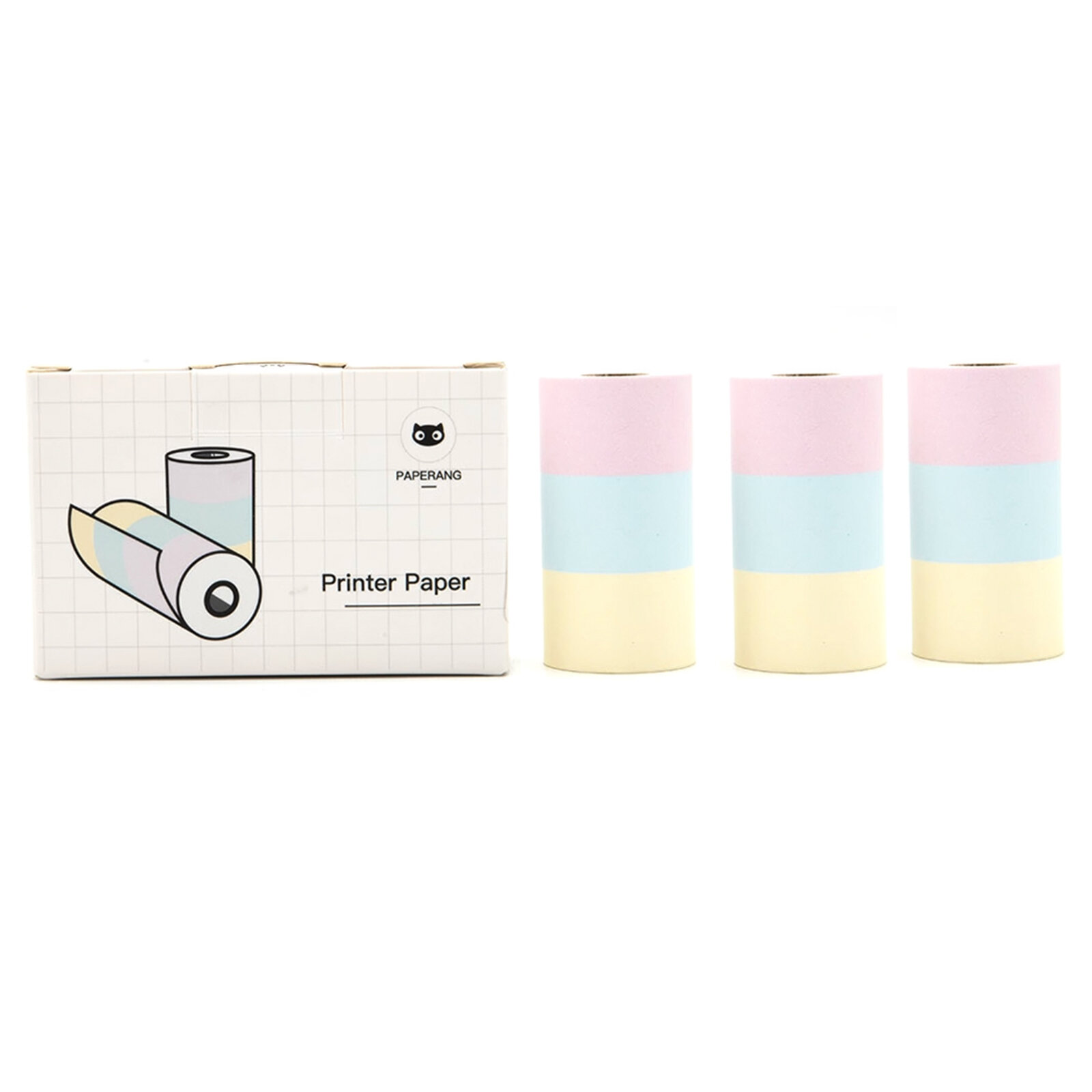 Бумага для термопечати Paperang Colorful Thermal Printing Paper Rainbow Color, совместимая с портативными принтерами Paperang P1/P1S/P2, размер 57*30мм, 3 рулона