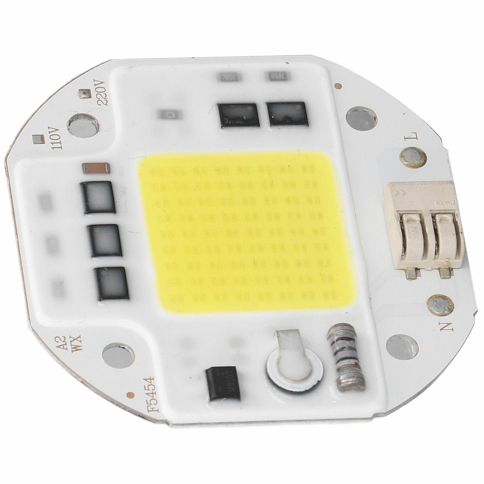 COB лампа из бисера, высокая мощность, светодиодный чип, высокая яркость, бесплатный привод для лампы DIY, прожектор, внутреннее освещение 220 В, 100 Вт, холодный белый, 5800 К-6500 К